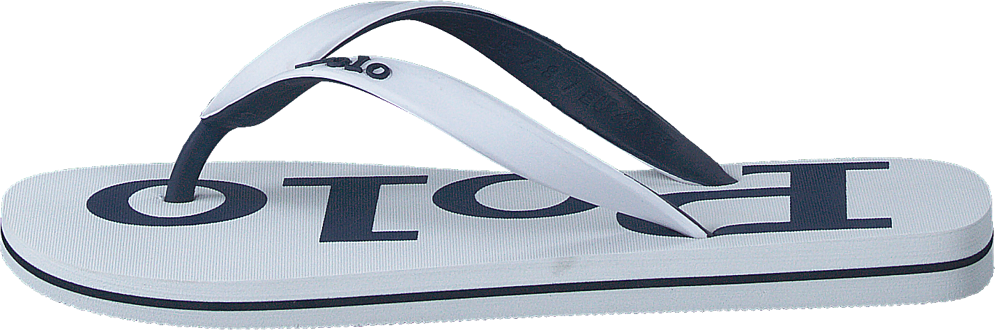 bolt logo flip-flop vit / newport navy – Footway.com