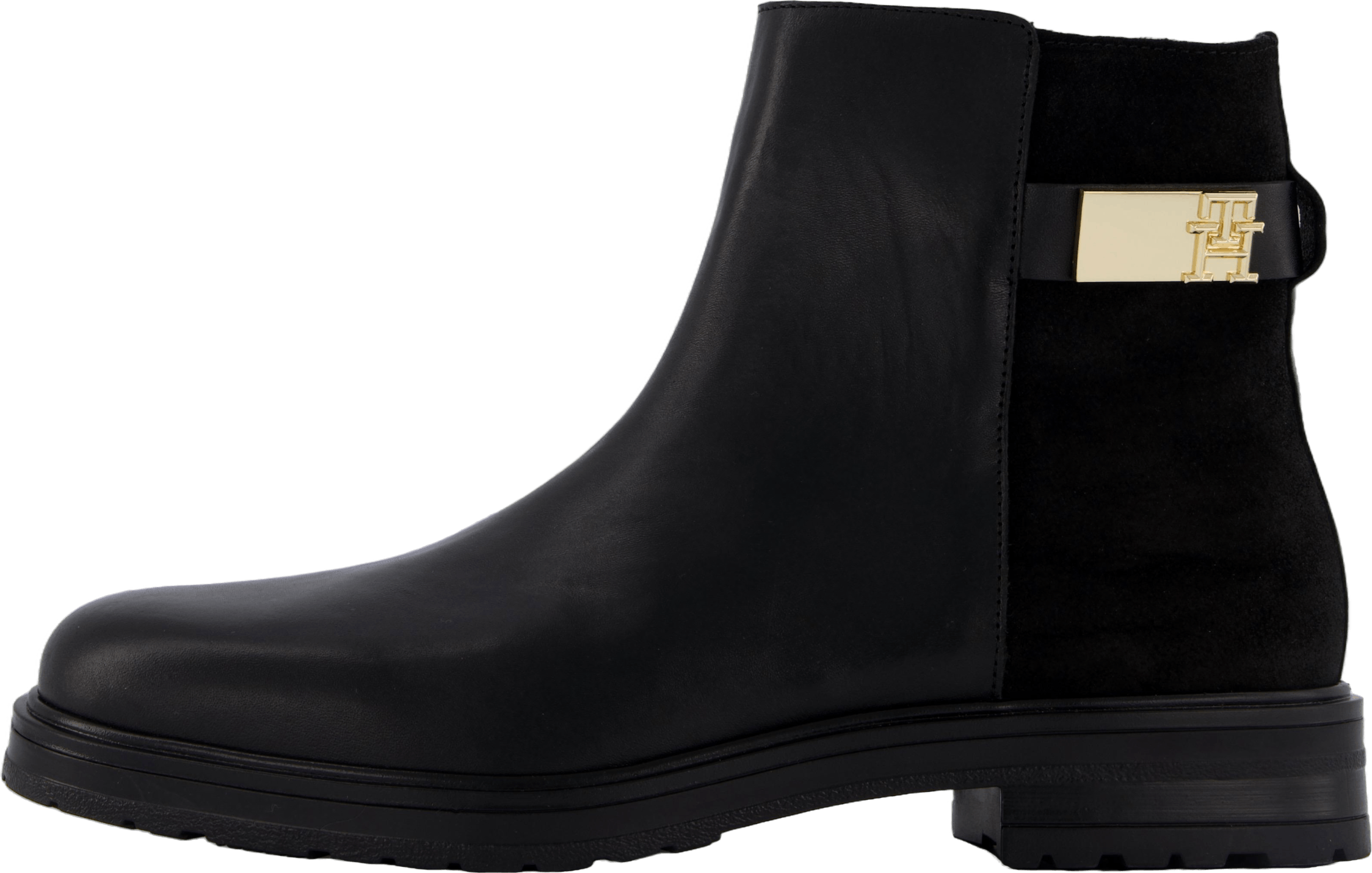 th logo leather mix chelsea black – Footway.com